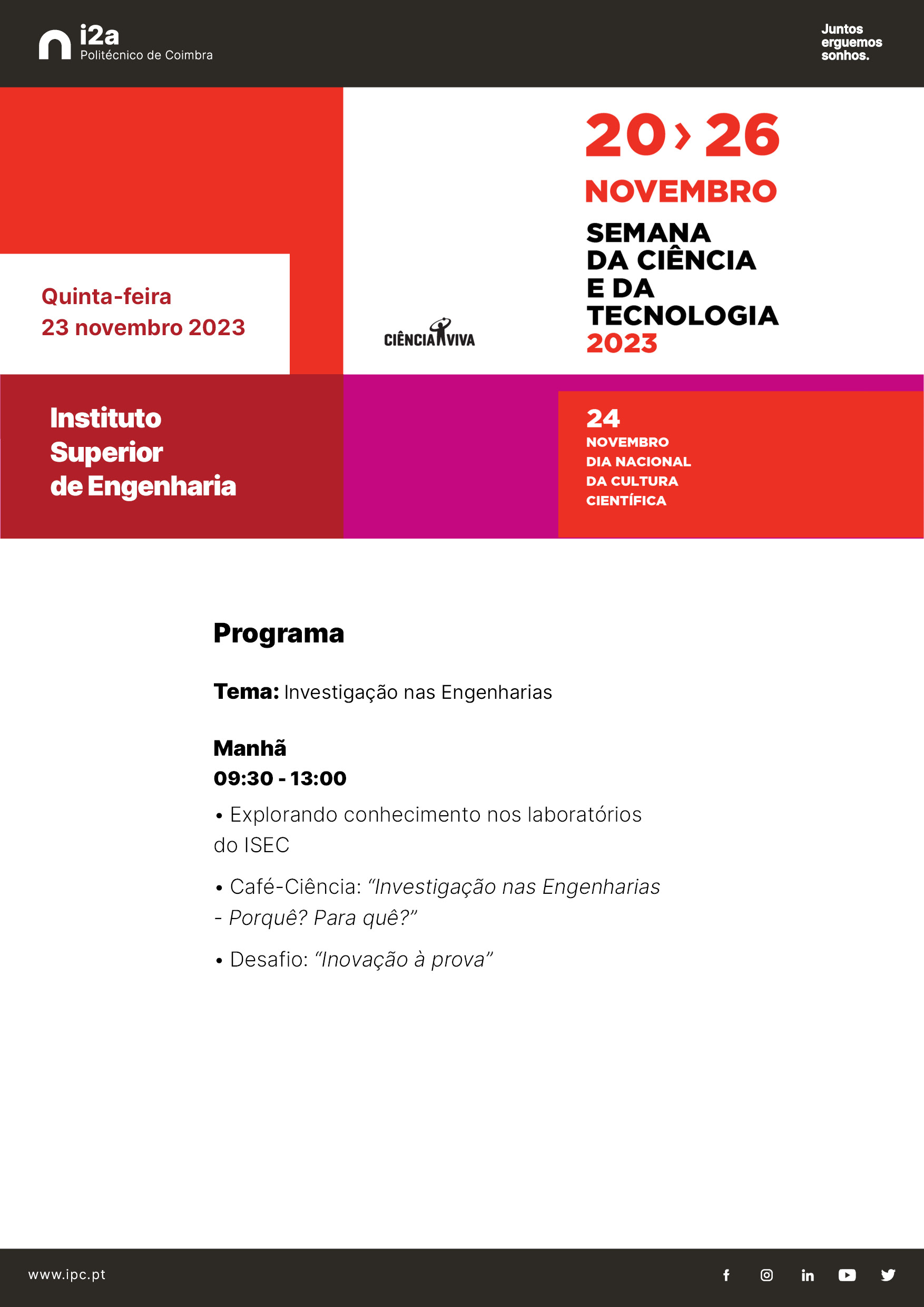 ISEC - Semana da Ciência e da Tecnologia